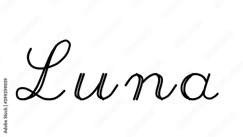 Luna Decorative Handwriting Animation in Six Cursive and Gothic Fonts ...