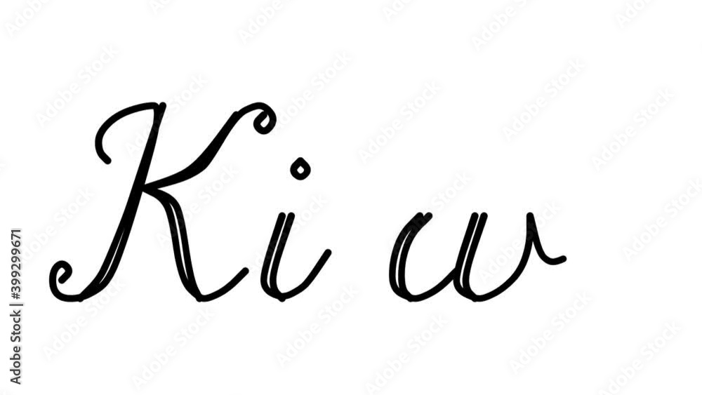 Kiwi Decorative Handwriting Animation in Six Cursive and Gothic Fonts ...
