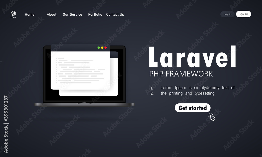Learn To Code Laravel Php Framework Programming Language On Laptop Screen Programming Language