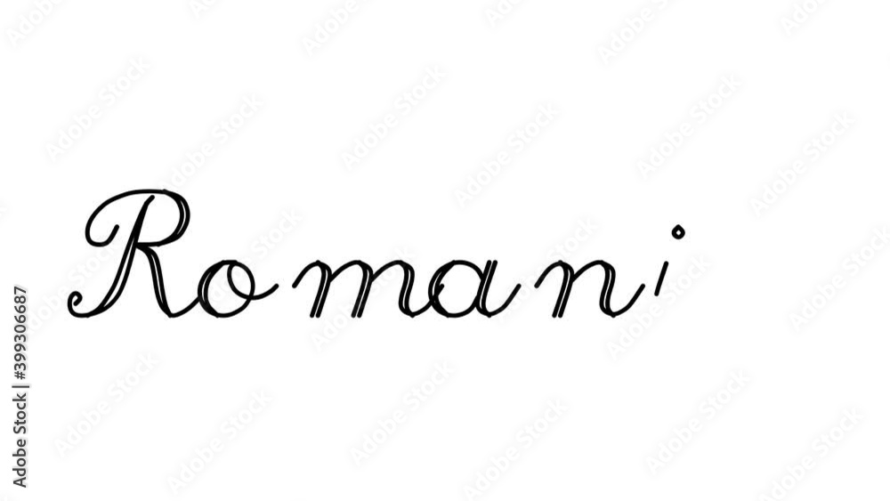 Romania Decorative Handwriting Animation in Six Cursive and Gothic ...