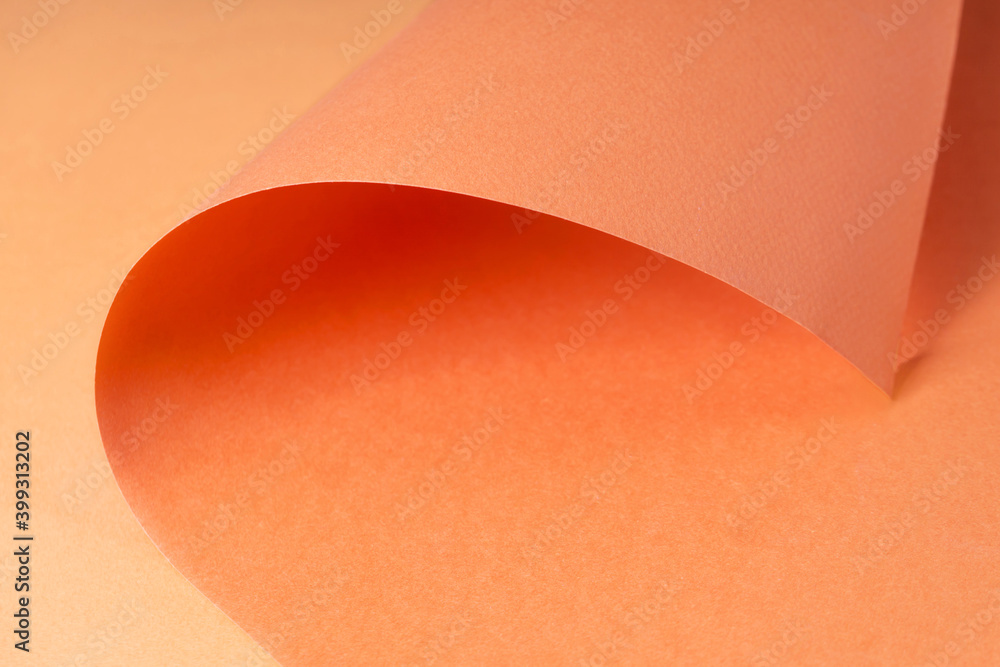 Abstract image of a drawing from curved sheets of paper. Background ...