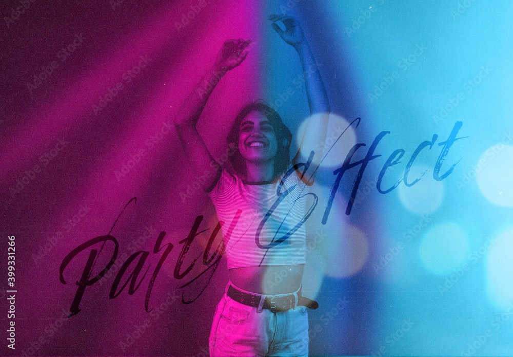 Party Photo Effect Mockup Stock Template | Adobe Stock