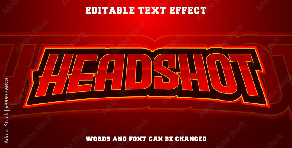 esports text effect headshot Stock Vector | Adobe Stock