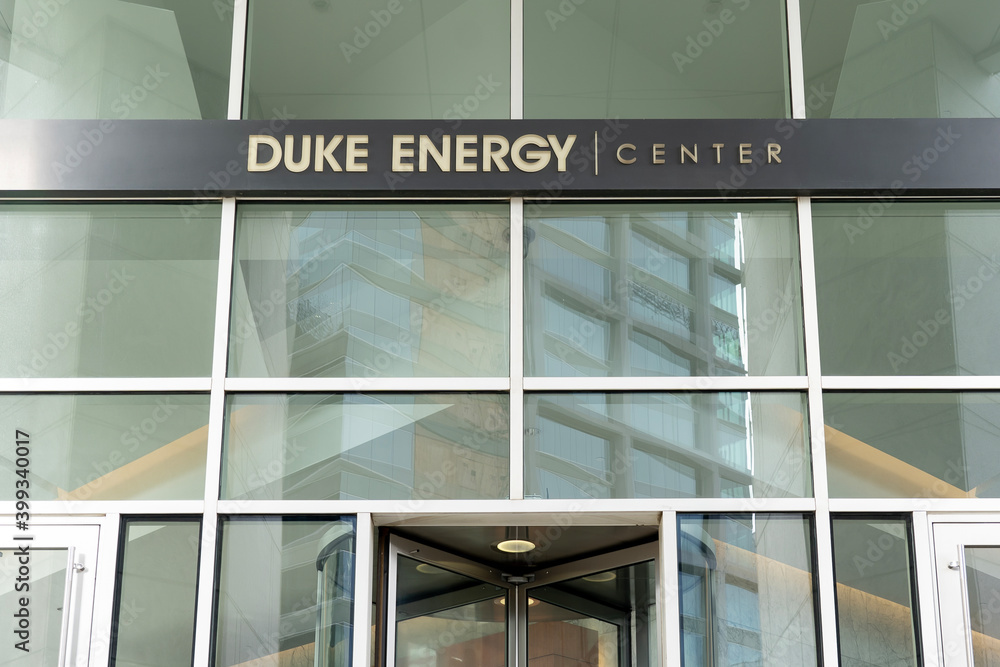 Charlotte, North Carolina, USA - January 15, 2020: Sign of Duke Energy ...