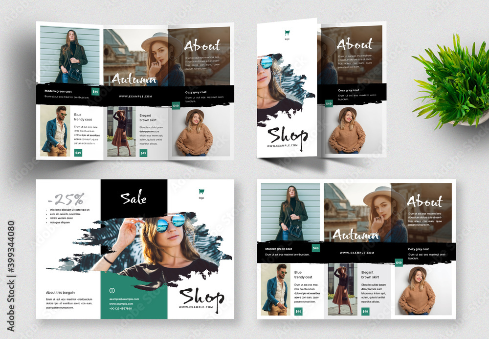 Creative Trifold Brochure Layout for Fashion Products Stock Template ...