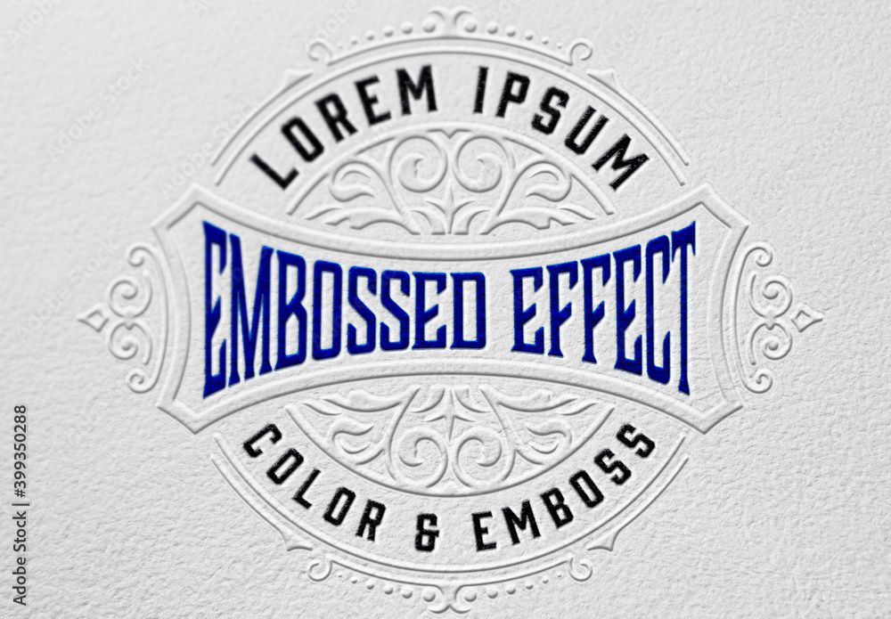 Embossed Effect Mockup Stock Template | Adobe Stock