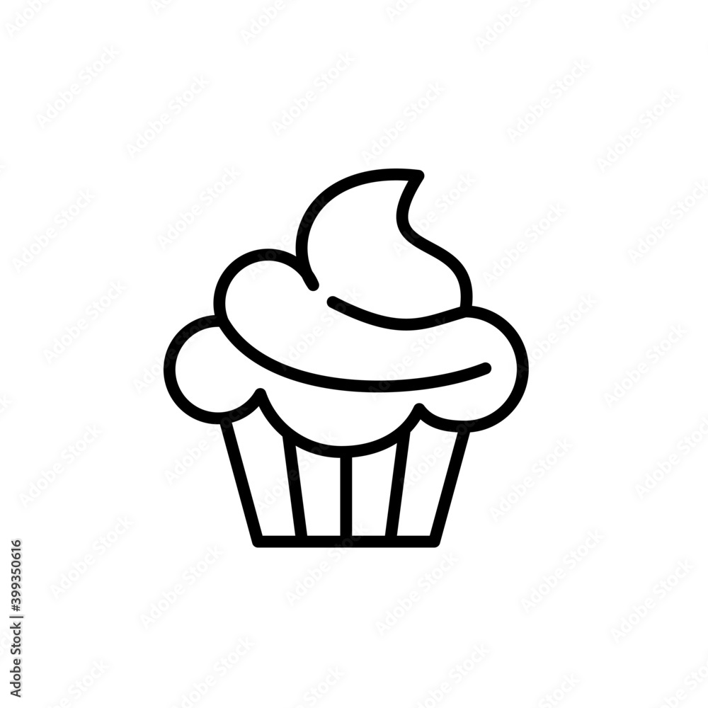 Cupcake Vector Outline