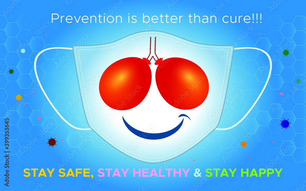 Strong Lungs balloon with mask and strong immunity system breathing ...