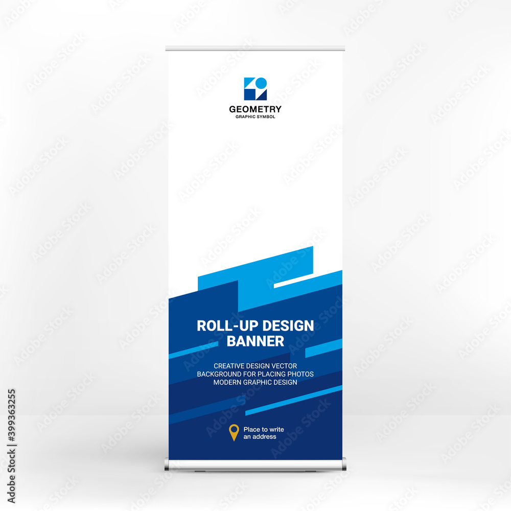 Roll-up banner design, exhibition stand, template for conferences ...