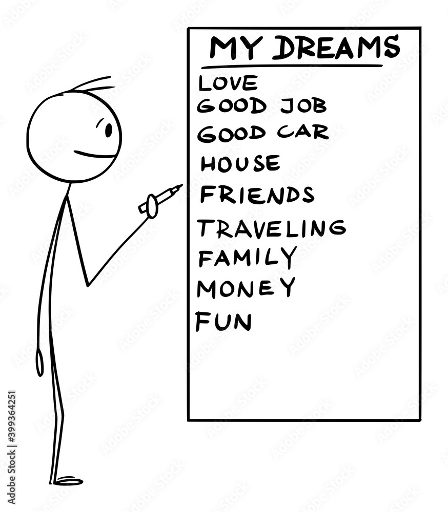 Vector cartoon stick figure illustration of man holding marker or pen ...