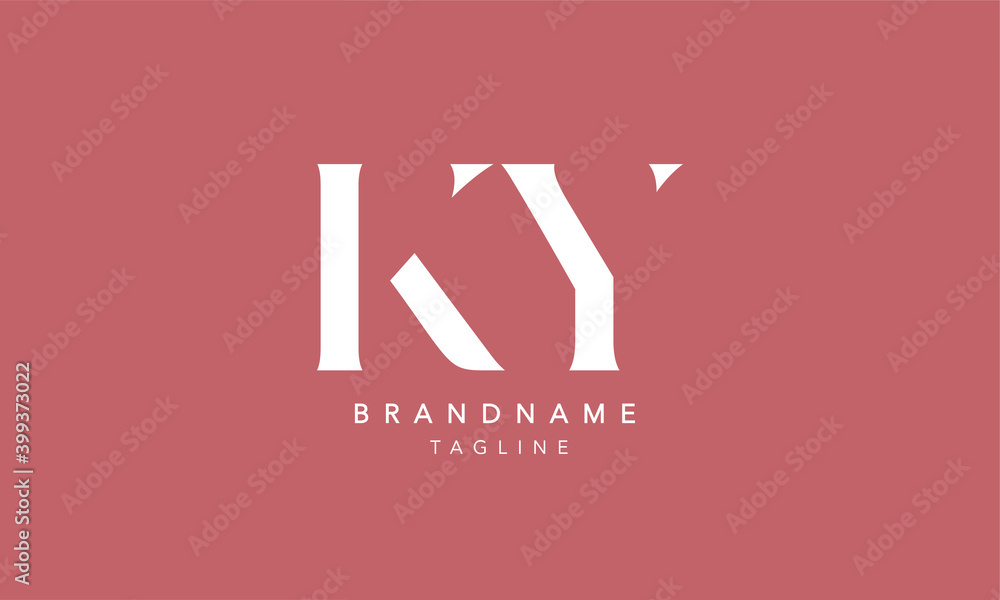 KY Alphabet initial Letter Monogram Icon Logo vector illustration Stock ...