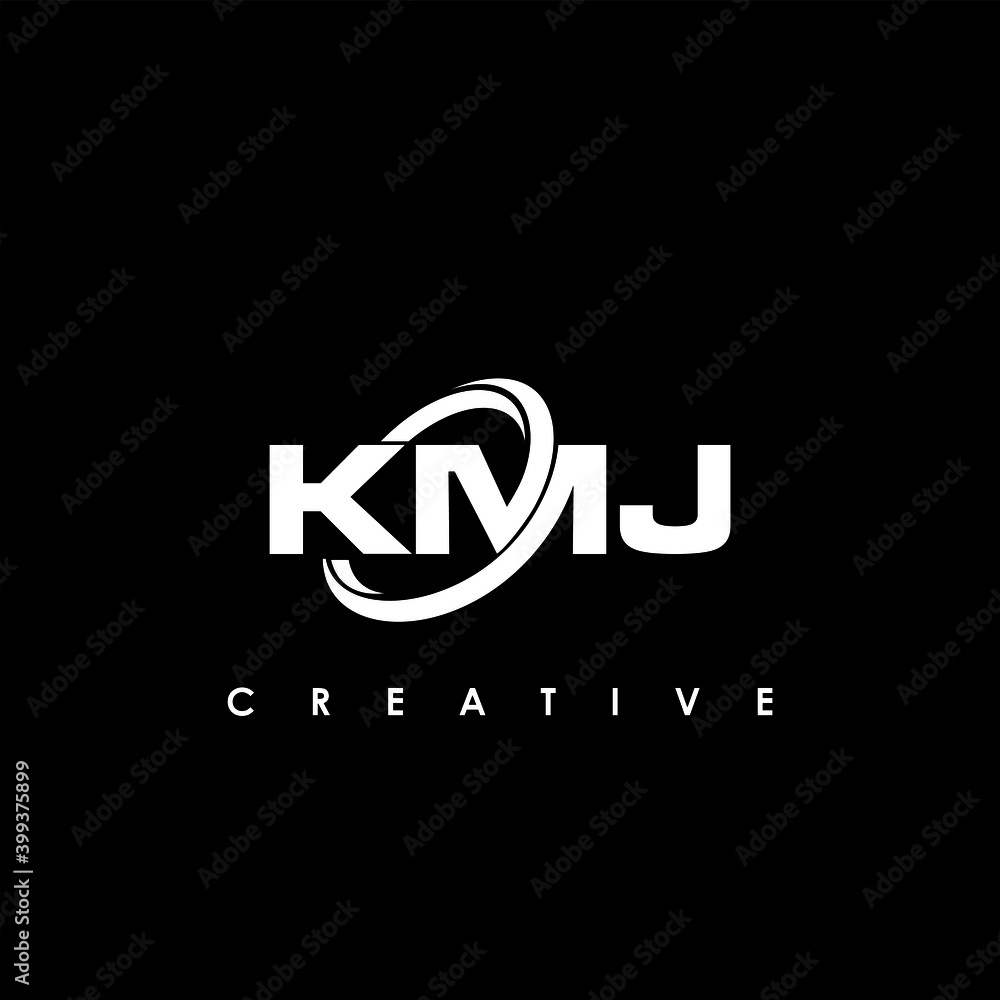 KMJ Letter Initial Logo Design Template Vector Illustration Stock ...