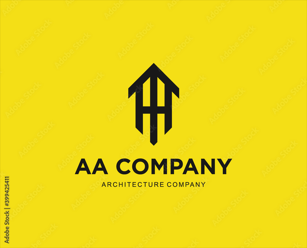 architect agency vector logo design template. Letter A A icon symbol ...