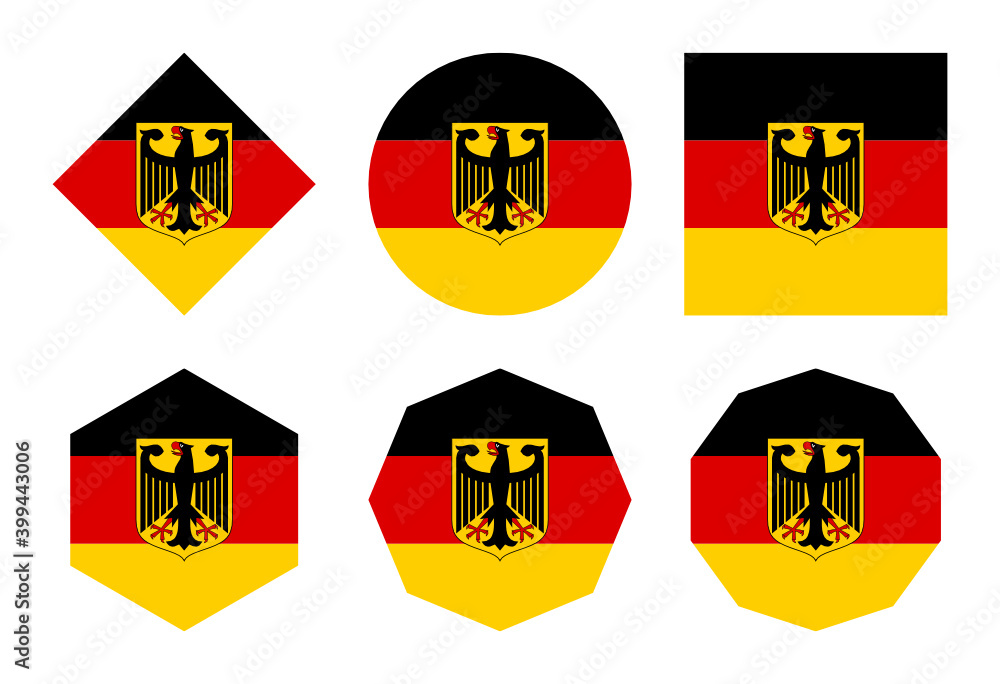 germany flag icon set. vector illustration isolated on white background ...