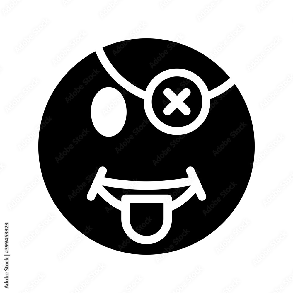 Eye patch emoji design filled vector Stock Vector | Adobe Stock
