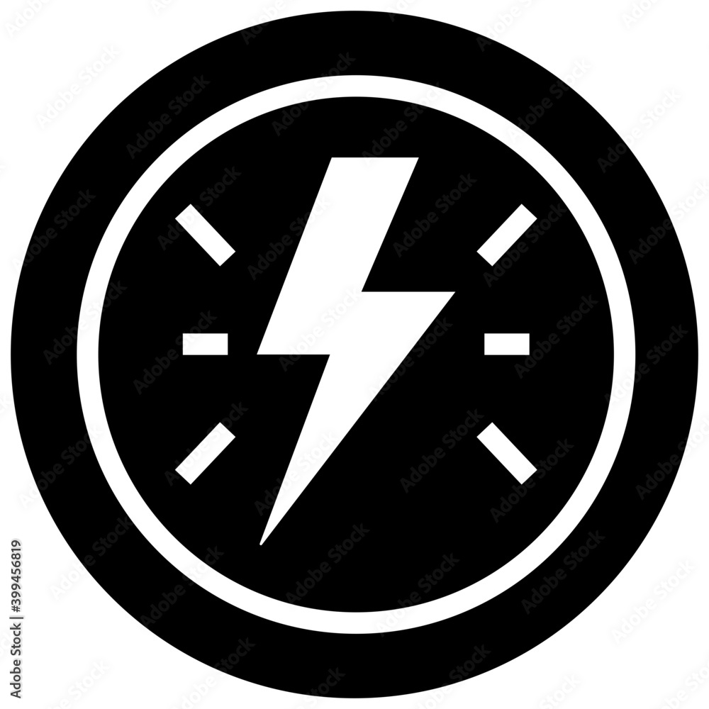 Icon of energy symbol in solid design Stock Vector | Adobe Stock