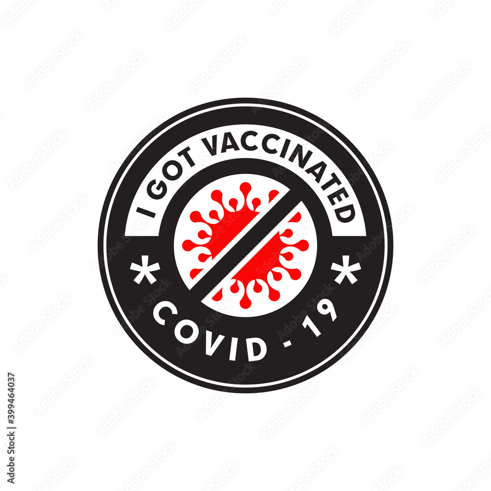 Logo of I got vaccinated covid-19 Stock Vector | Adobe Stock