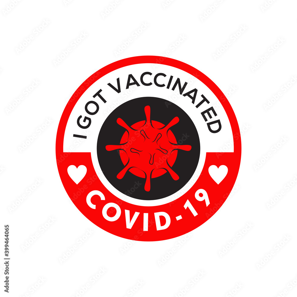 Logo of I got vaccinated covid-19 Stock Vector | Adobe Stock