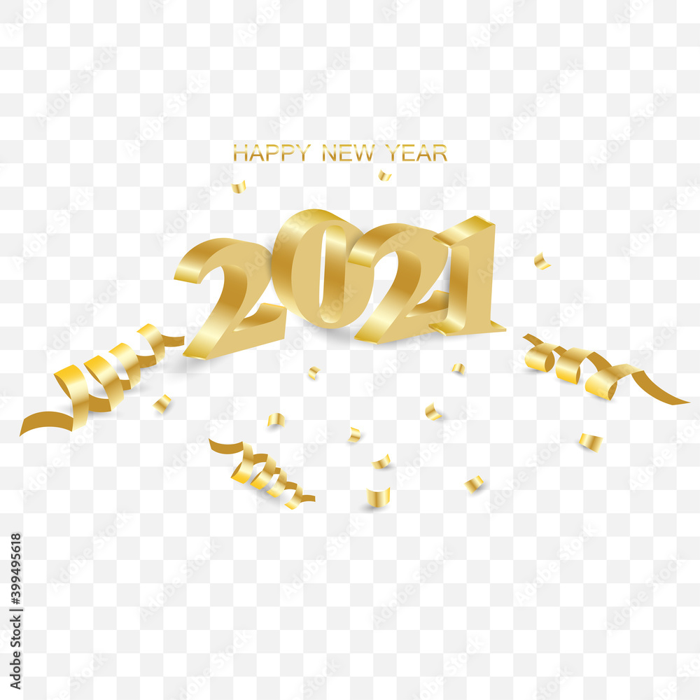 3d golden numbers 2021 on transparent background Stock Vector | Adobe Stock