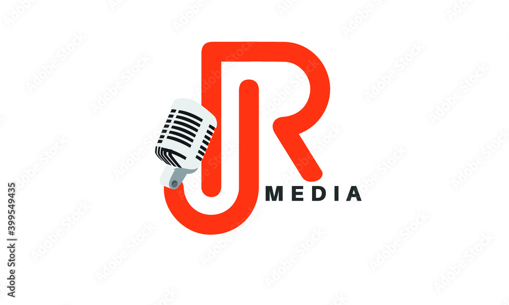 RJ mick Icon monogram letter text alphabet logo design Stock Vector ...