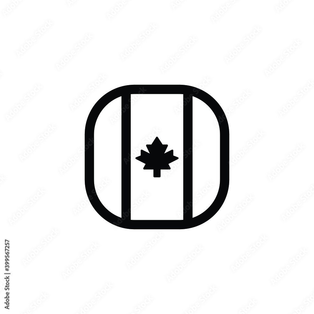 Canada Icon, National Flag Square Symbol. Stock Vector | Adobe Stock