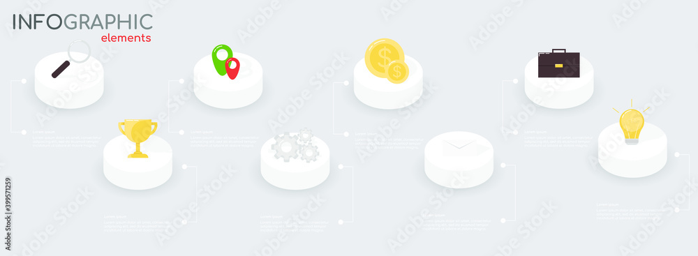 Infographic elements 3d icons. Infographic elements for content ...