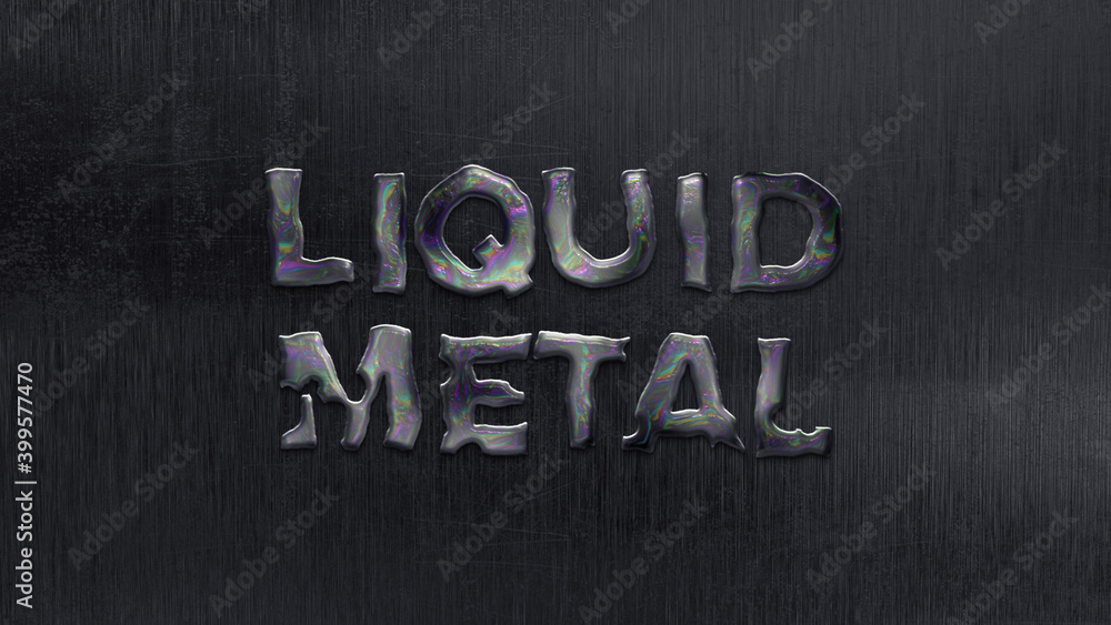 Liquid Metal Titles Stock Template | Adobe Stock