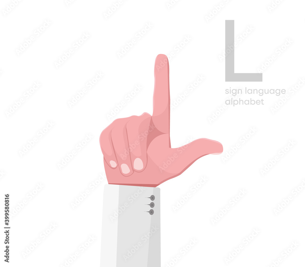 The letter 'L. Turkish handicapped hand alphabet letter L. Disabled ...