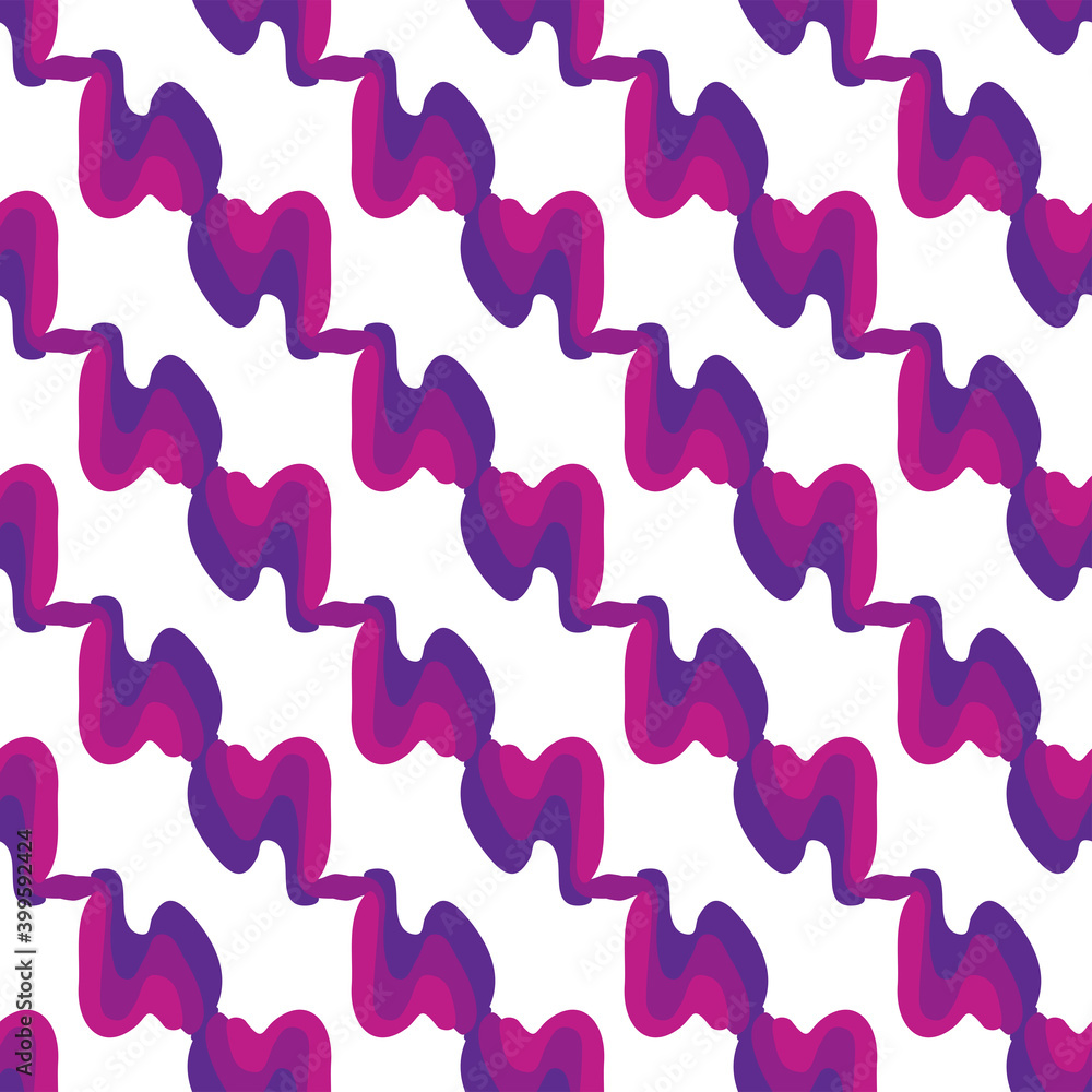 Seamless patterns. Purple flowing shapes on a white background ...