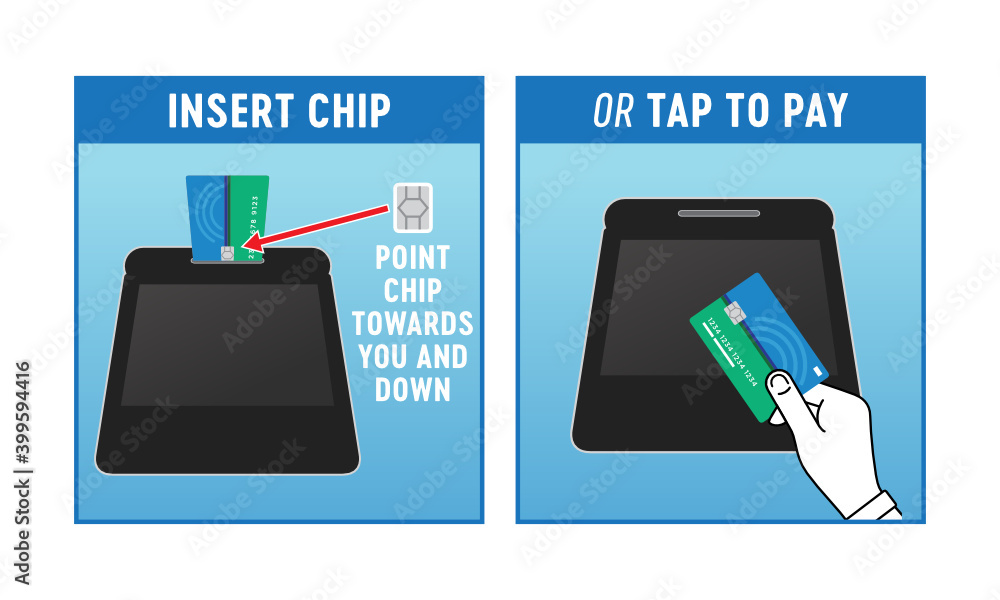 Credit Card Payment, Tap To Pay, Insert Chip Card, Chip Payment ...