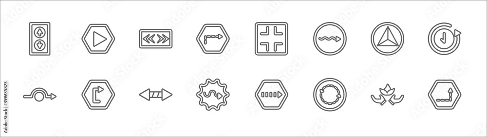 outline set of user interface line icons. linear vector icons such as ...