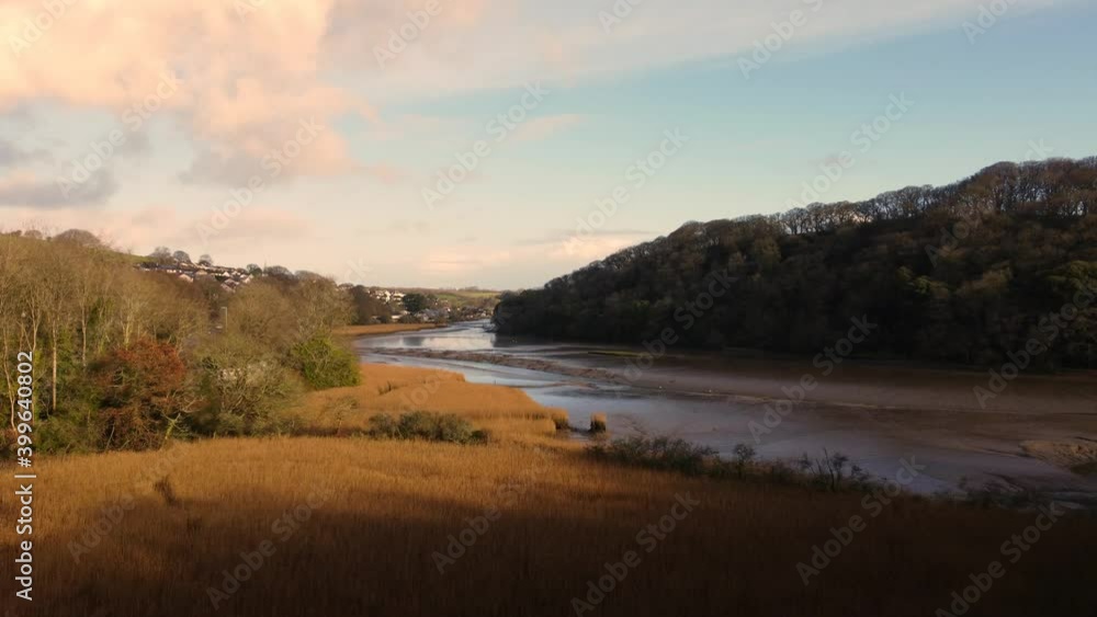 tresillian river near Truro and the fal cornwall England uk Stock Video ...
