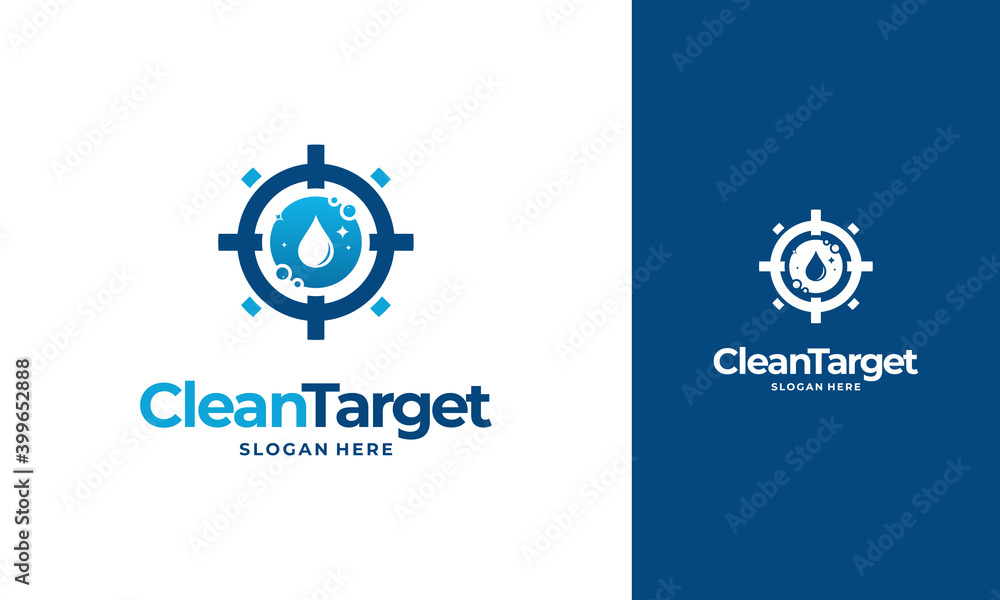 Cleaning Target logo designs concept vector, Cleaning Service logo ...