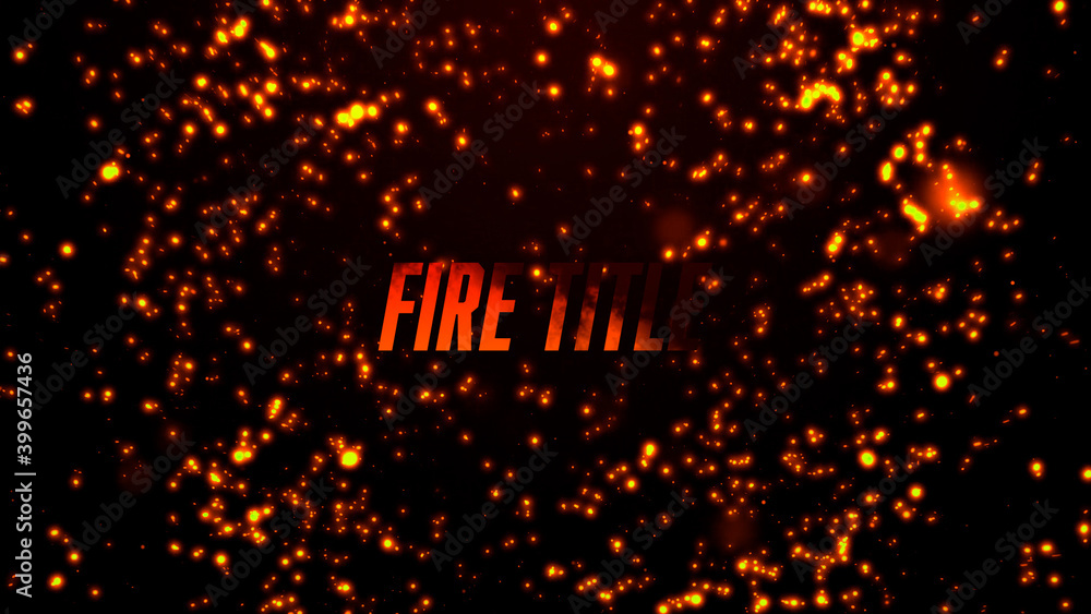 Cool Fire Explosion Title Stock Template | Adobe Stock