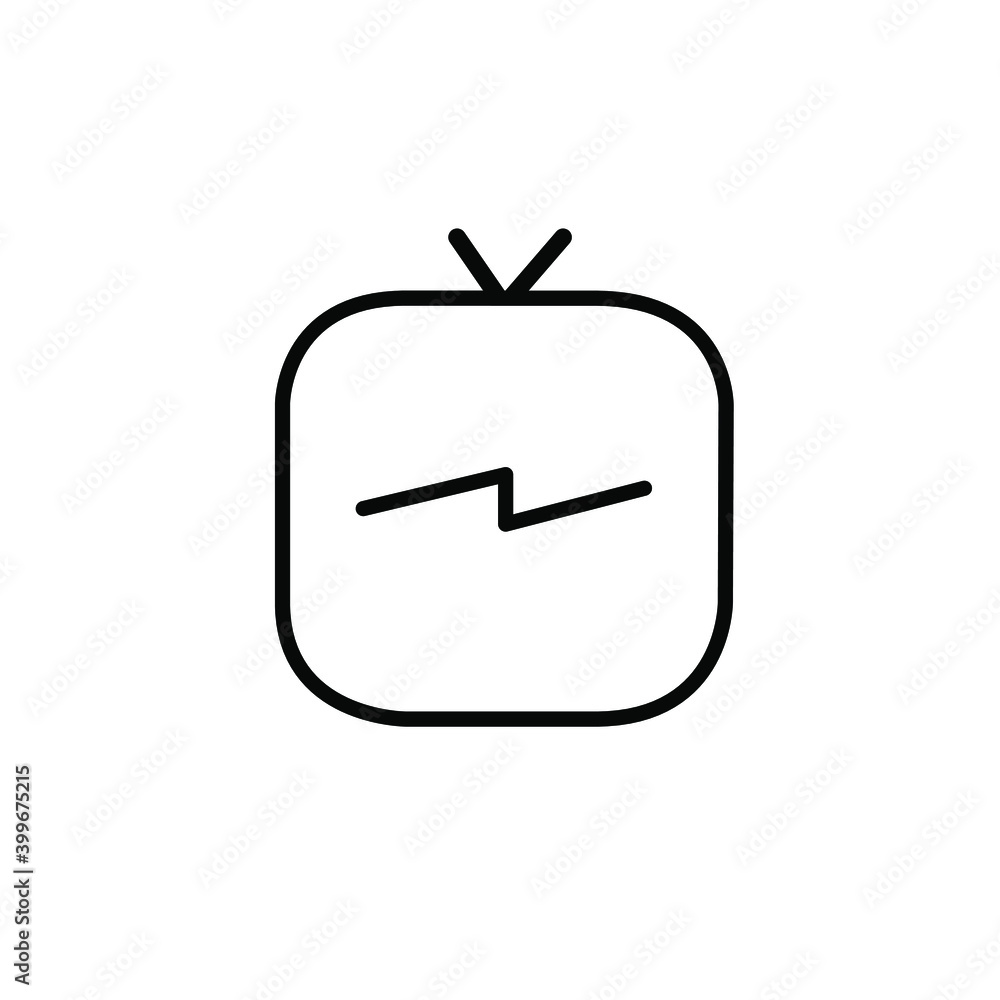 Instagram TV icon button vector Stock Vector | Adobe Stock