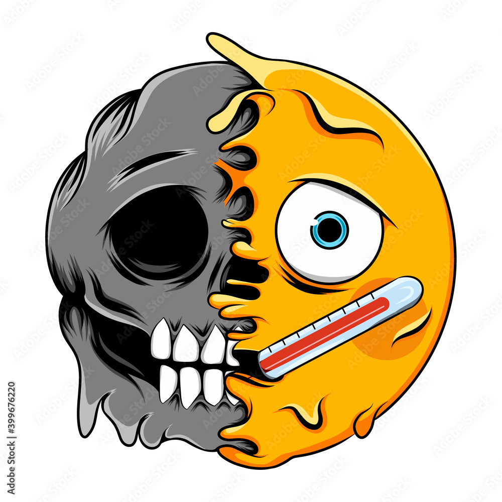 The pale face expression with the temperature gauge in his mouth ...