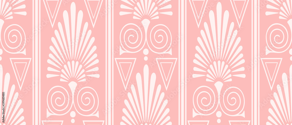 Asian wallpaper background, floral pattern. Colors: pale pink. Pattern ...