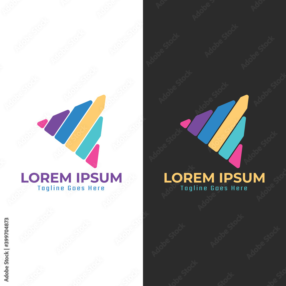 Simple geometric logo vector. Great for business logos, brand logos ...