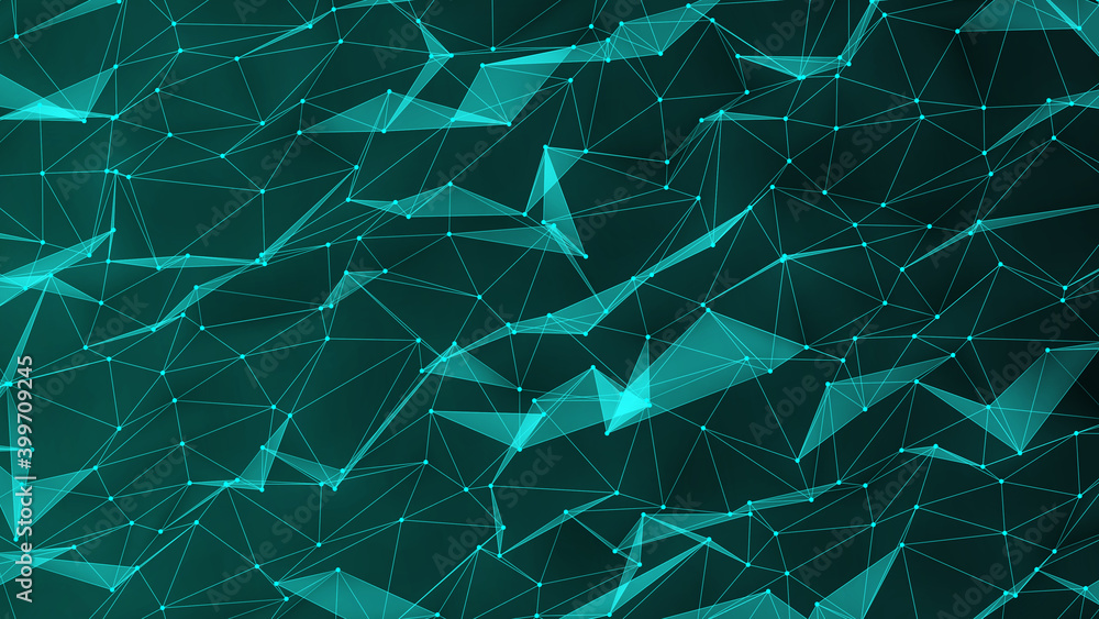 Abstract , 3D Digital connected dots and lines.abstract plexus shapes. Connection and web ...