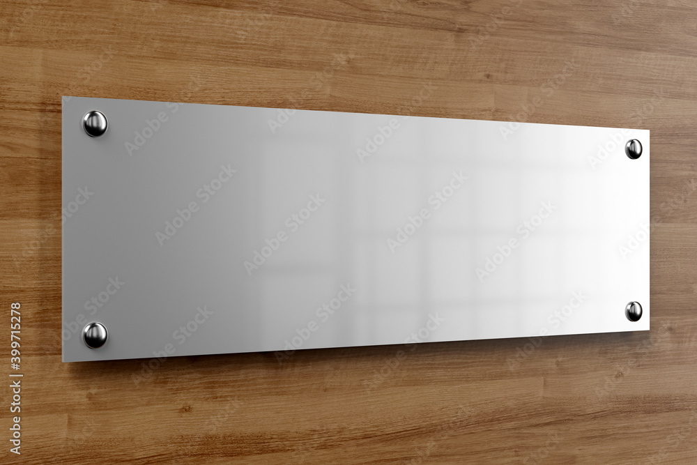 Metal office plate mockup Stock Photo | Adobe Stock