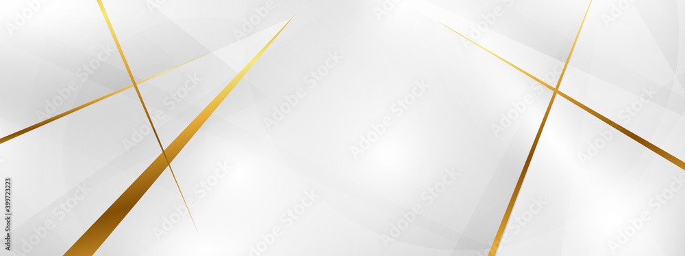 Abstract architectural background 3d illustration white and gold color ...