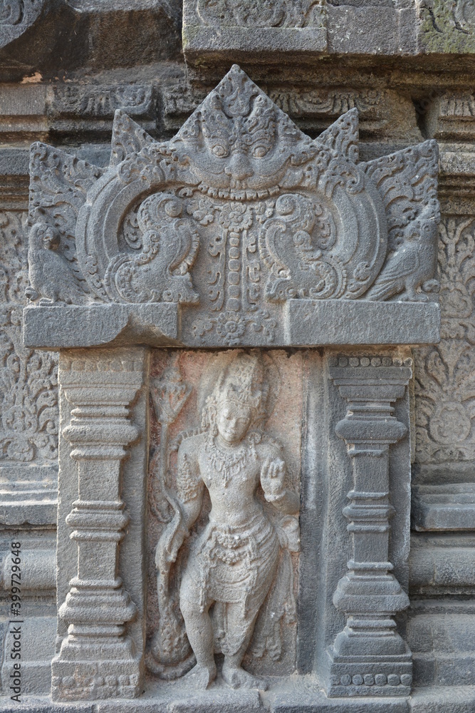 The temple of Prambanan located in Indonesia on the island of Java ...
