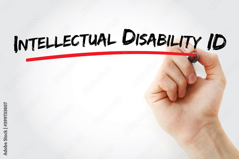 Intellectual disability ID text with marker Stock Photo | Adobe Stock