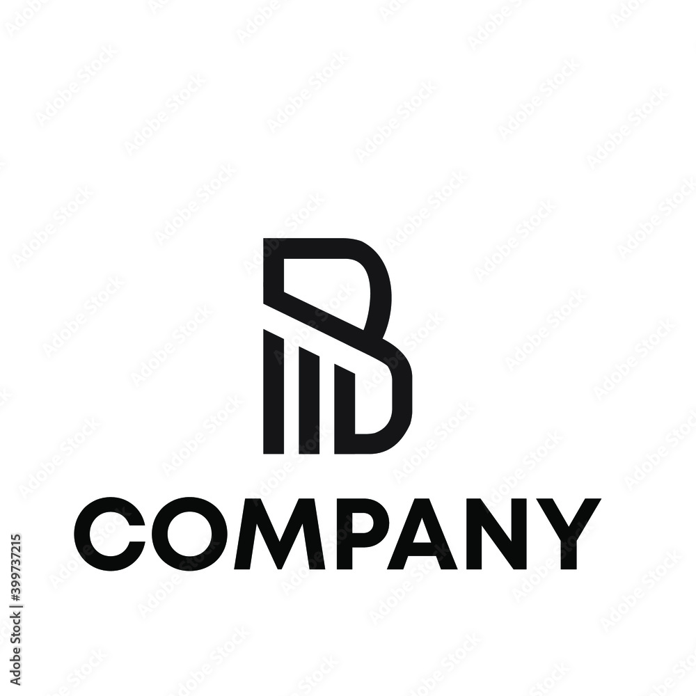 Letter B Bar Chart logo design Stock Vector | Adobe Stock