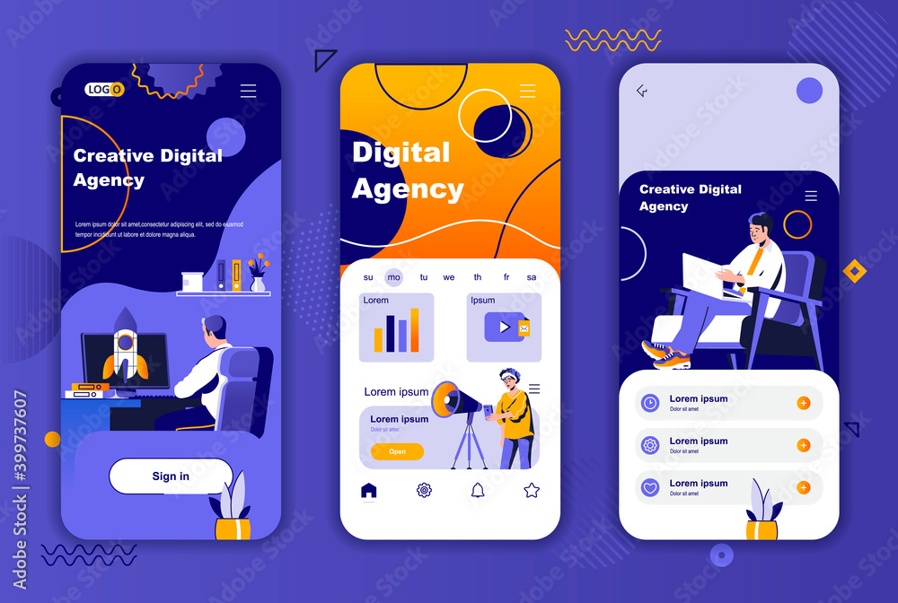Digital agency unique design for social networks stories. Product ...