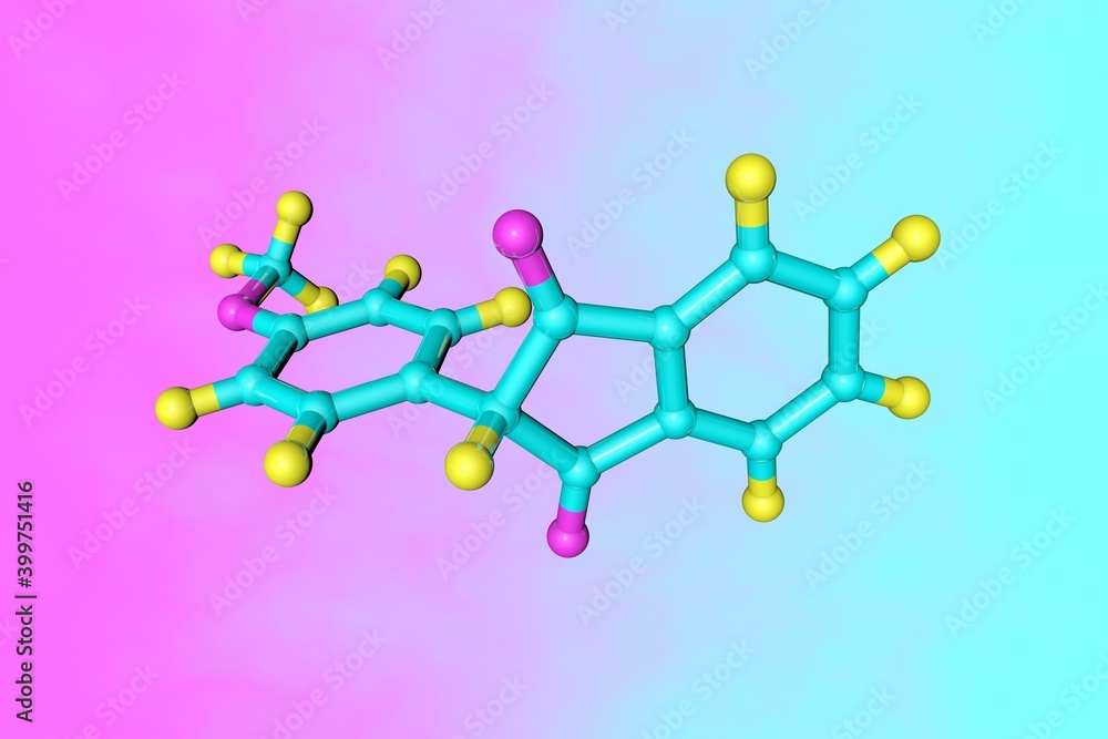 Molecular model of anisindione, a synthetic anticoagulant that ...