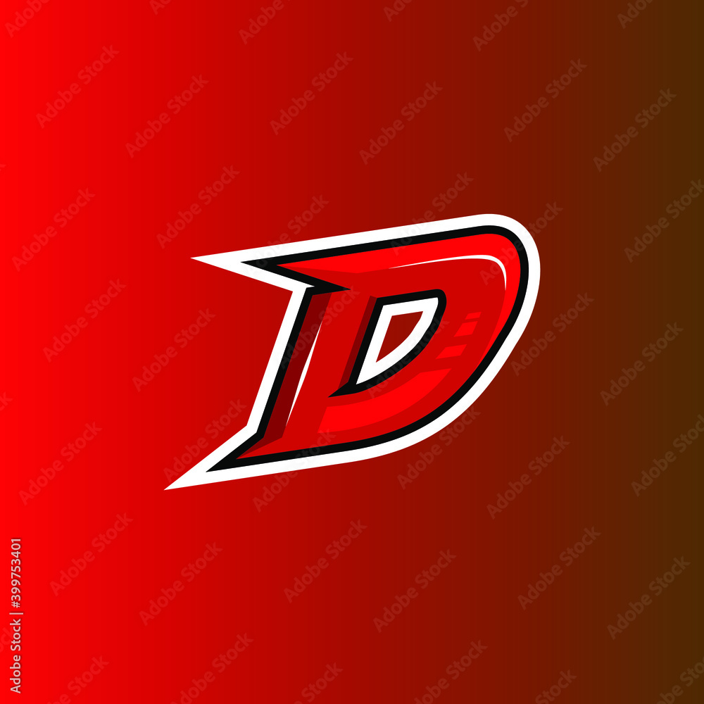 initial D mascot logo mark Stock Vector | Adobe Stock