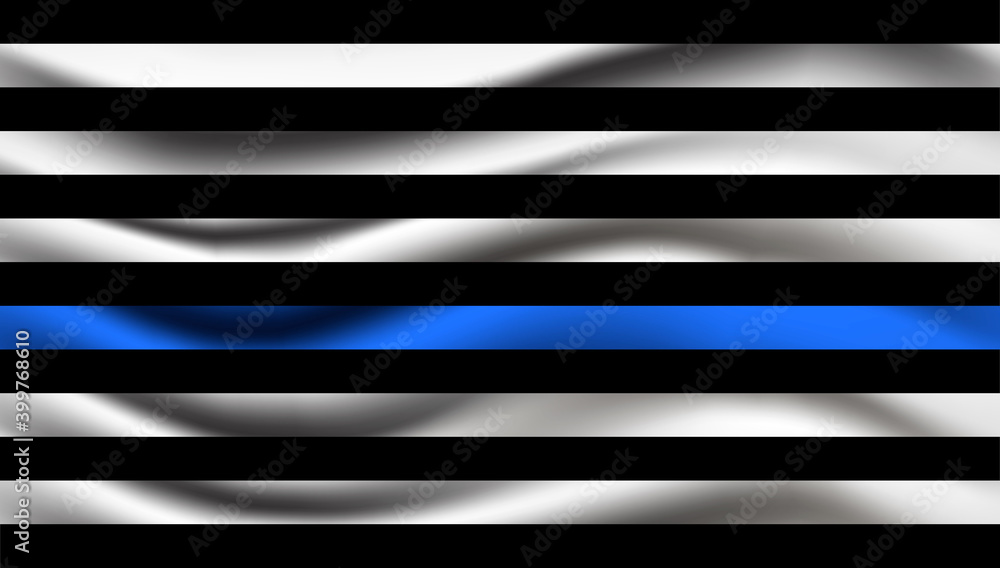 Police department flag waving. Realistic vector with for flyer, web ...