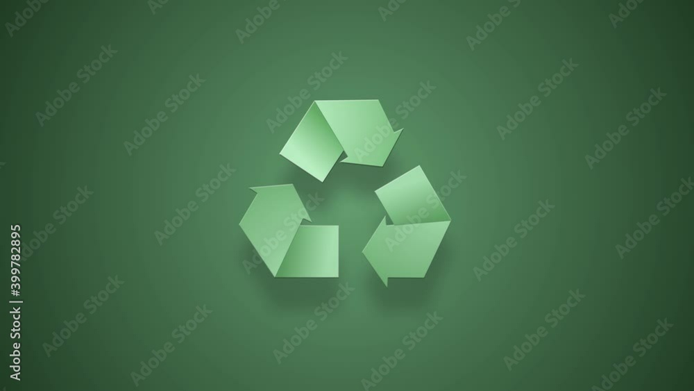 4K Animation Recycle arrow motion graphic animation with dark ...
