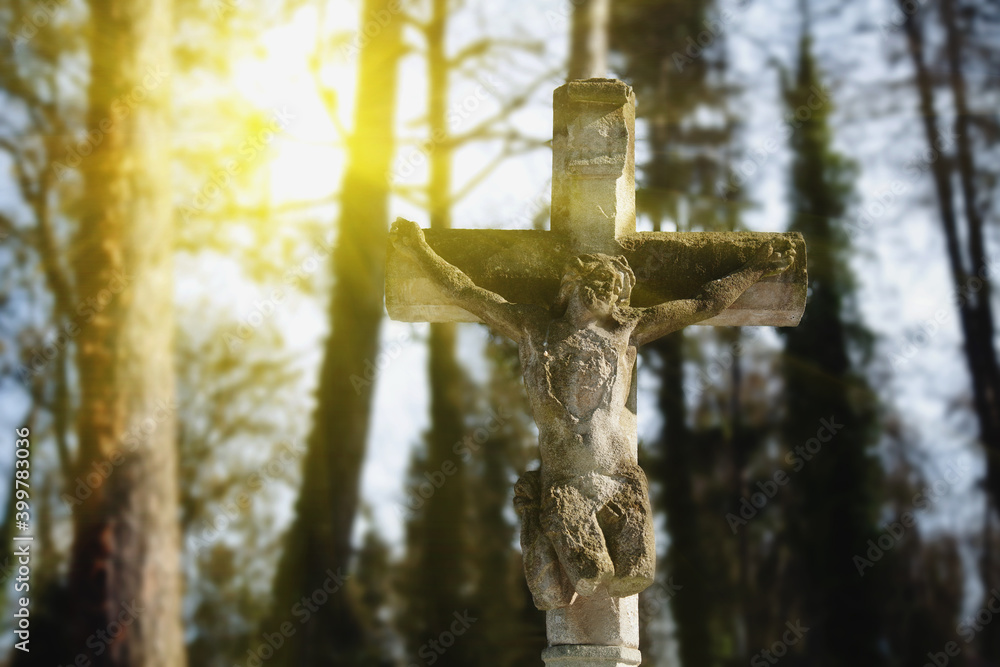 Antique statue of death and resurrection of Jesus of Nazareth - Jesus ...